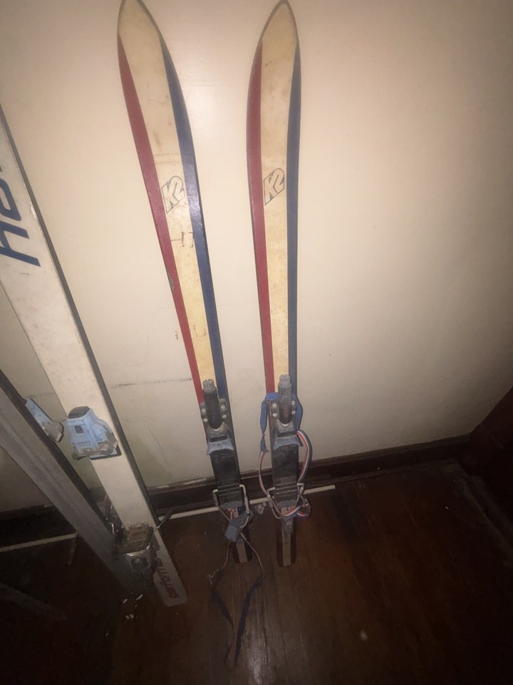 1970s K2 Competition Skis Red White & Blue 200cm Besser Glas ...