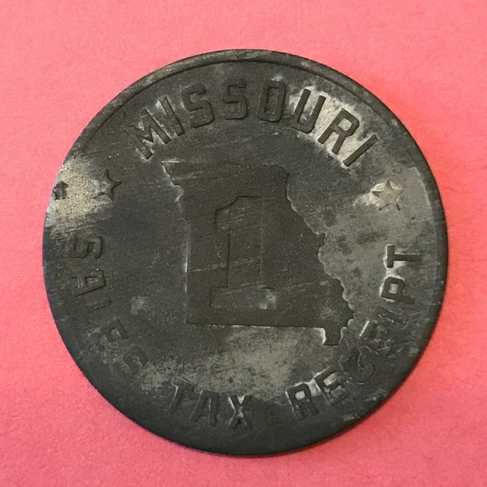 Vintage Missouri Sales Tax Receipt Metal Token Coin *1064 | eBay