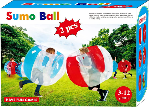 SUNSHINE-MALL 2 PC Sumo Balls for Kids, Bumper Bounce Balls for Kids ...