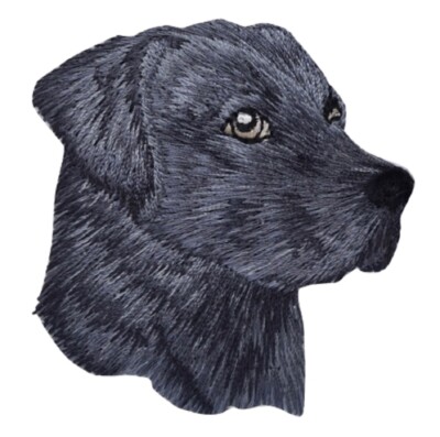 Black Lab Applique Patch Labrador Retriever Dog Embroidered Badge 2-3/8 ...