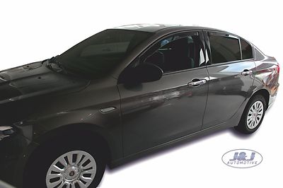 Wind Deflectors Fits Fiat Tipo 2016-Up 4-Door Saloon 4-Pcs Set Tinted ...