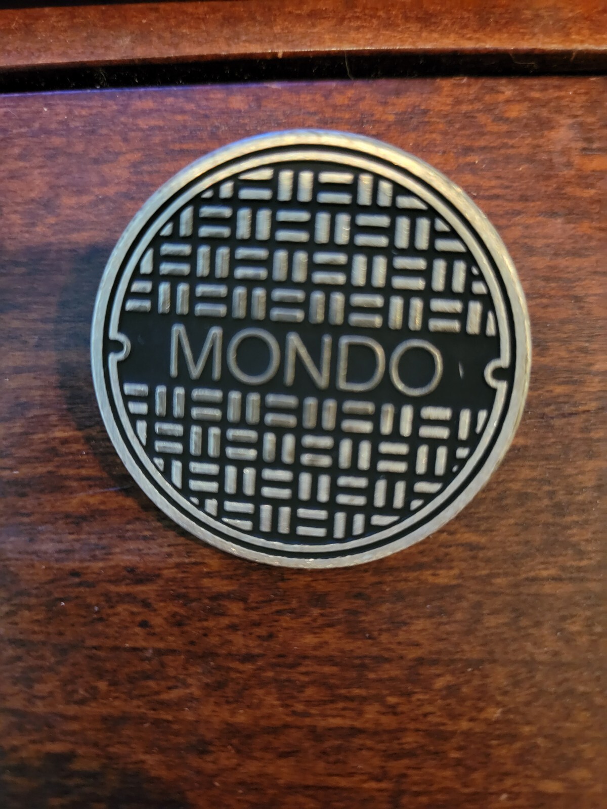 Mondo Logo Manhole Cover Pin | eBay