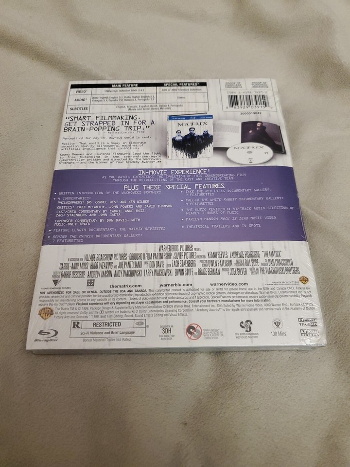 The Matrix [10th Anniversary Edition + DigiBook] - Blu-ray - Brand New ...