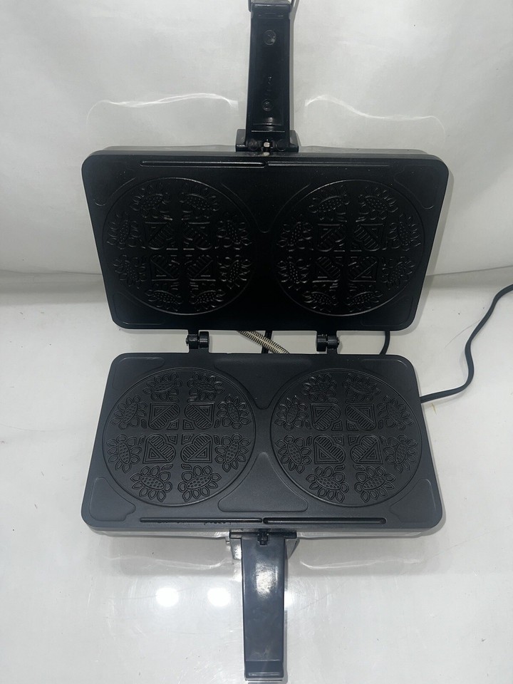 Vintage VillaWare Krumkake Baker Pizzelle Scandinavian Cookie Maker ...