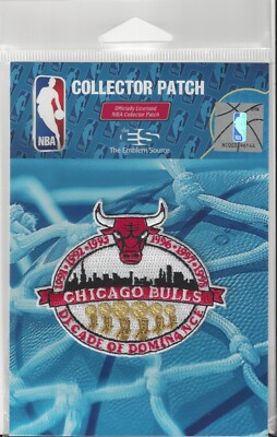 Chicago Bulls Decade of Dominance Patch Iron On Official NBA Pkg 3" x 2 ...