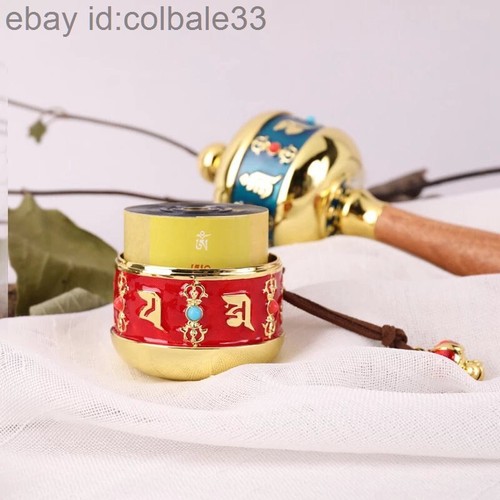 19cm 7.5" Customize Microfilm sutra Tibetan buddhism Hand turn Prayer ...