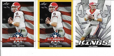 JAKE FROMM 2020 LEAF DRAFT FOOTBALL TOUCHDOWN KINGS & GOLD ALL-AMERICAN ...