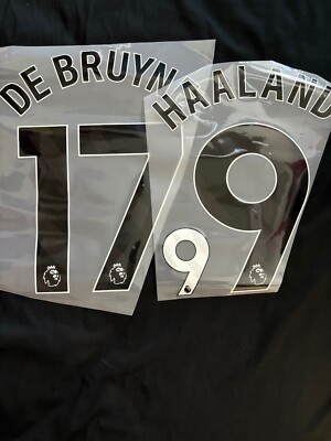 Official Name & Number Set Manchester City Print Patches Away Iron On ...