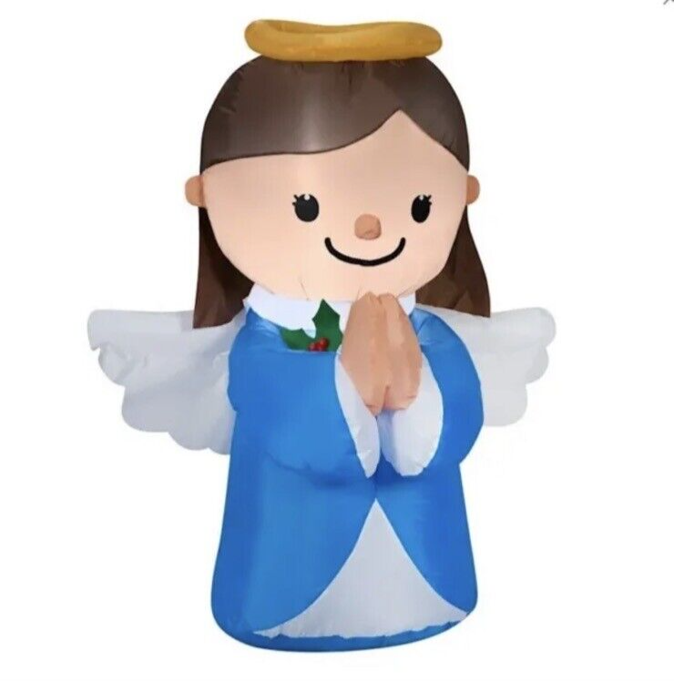 NIB! GEMMY Angel Airblown Inflatable Christmas 3.5 Ft Guardian LED ...