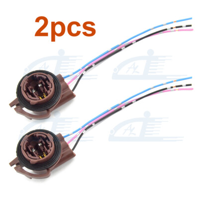 2pcs 3157 4157 Bulb Socket Pigtail Harness Wire Plug for Turn Signal ...