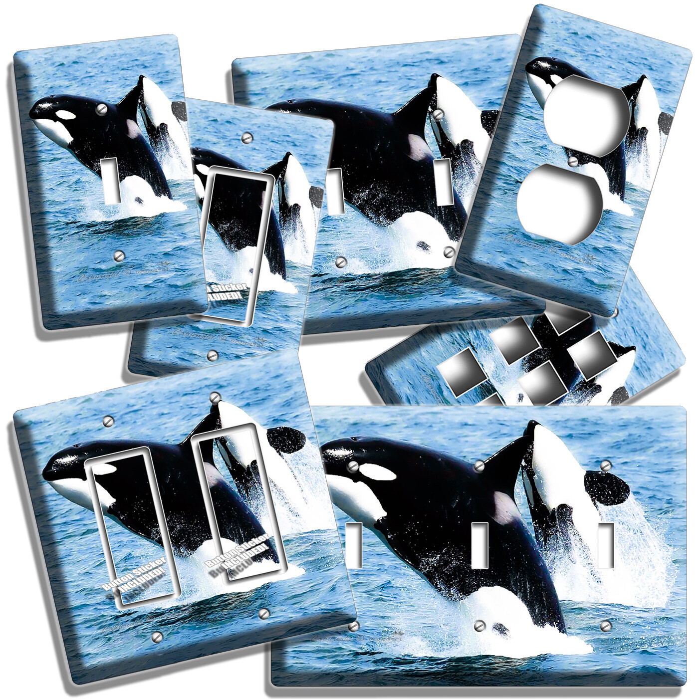 ALASKA KILLER WHALE ORCA BABY LIGHT SWITCH OUTLET WALL PLATE COVER ROOM ...