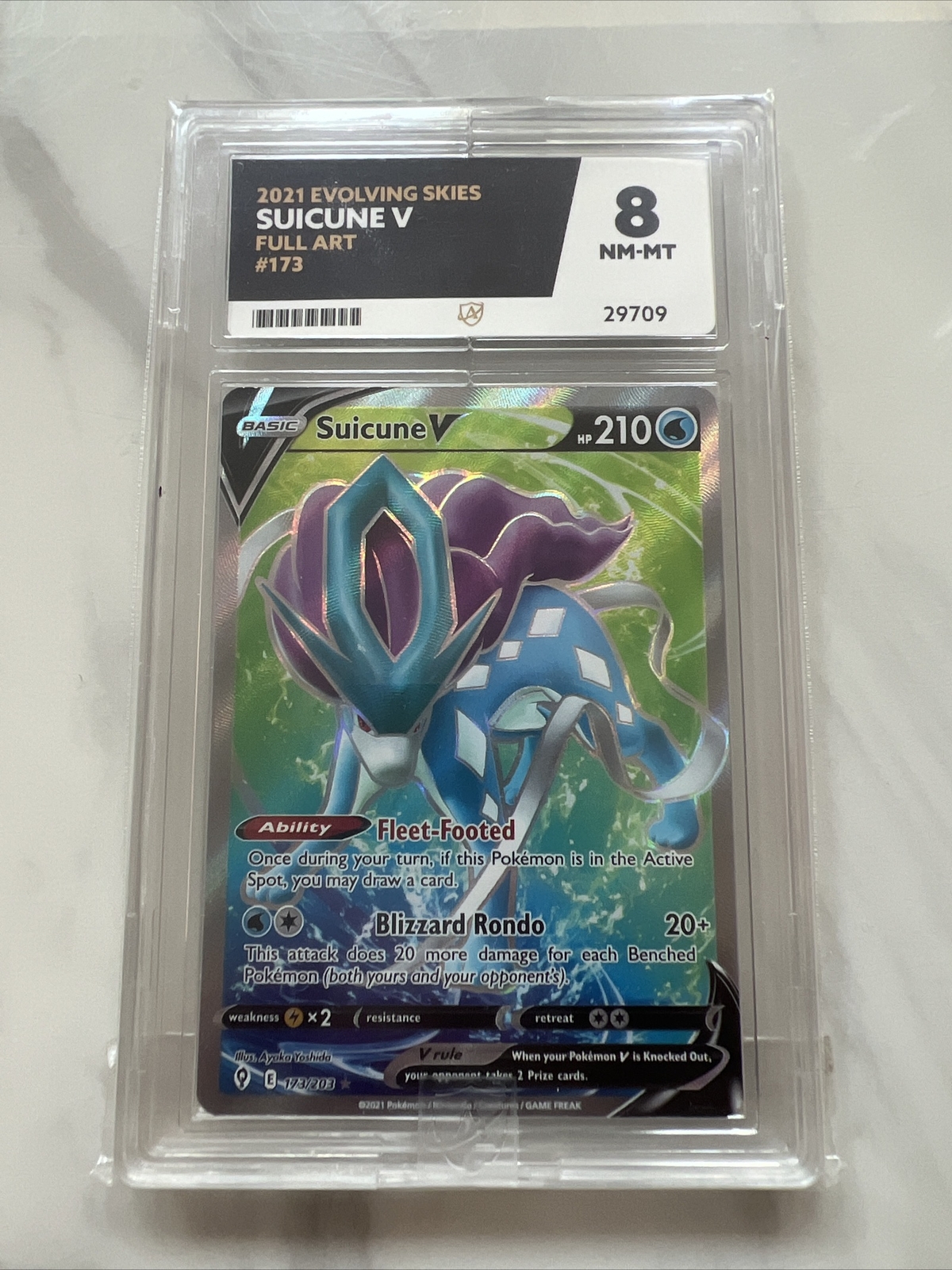 Pokémon TCG Suicune V Evolving Skies 173/203 Holo Ultra Rare for sale ...