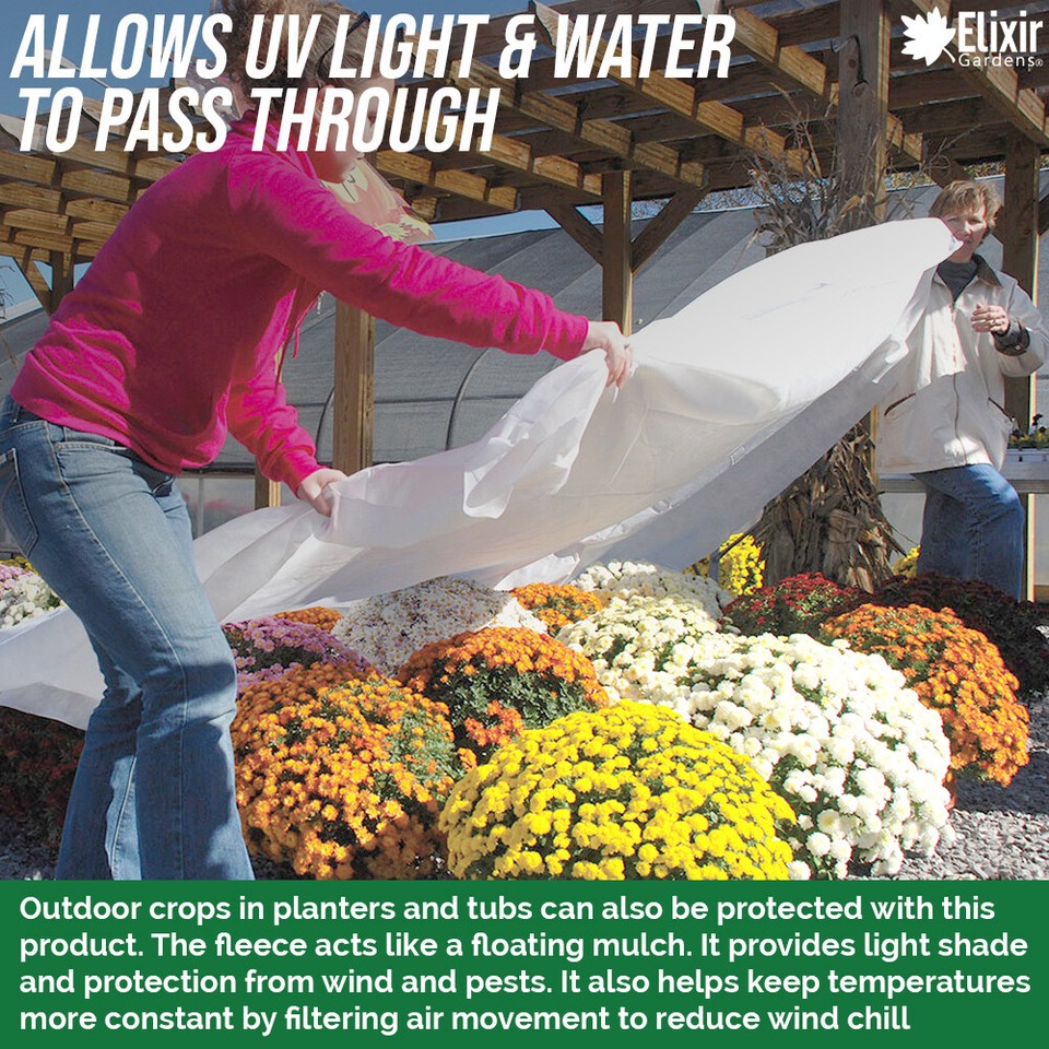 2m Wide Garden Frost Fleece | Cold Weather Winter Plant Warming | 5m ...