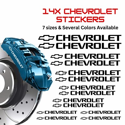 14x Chevrolet Brake Caliper Decal Stickers / Car Decals / Car Stickers ...