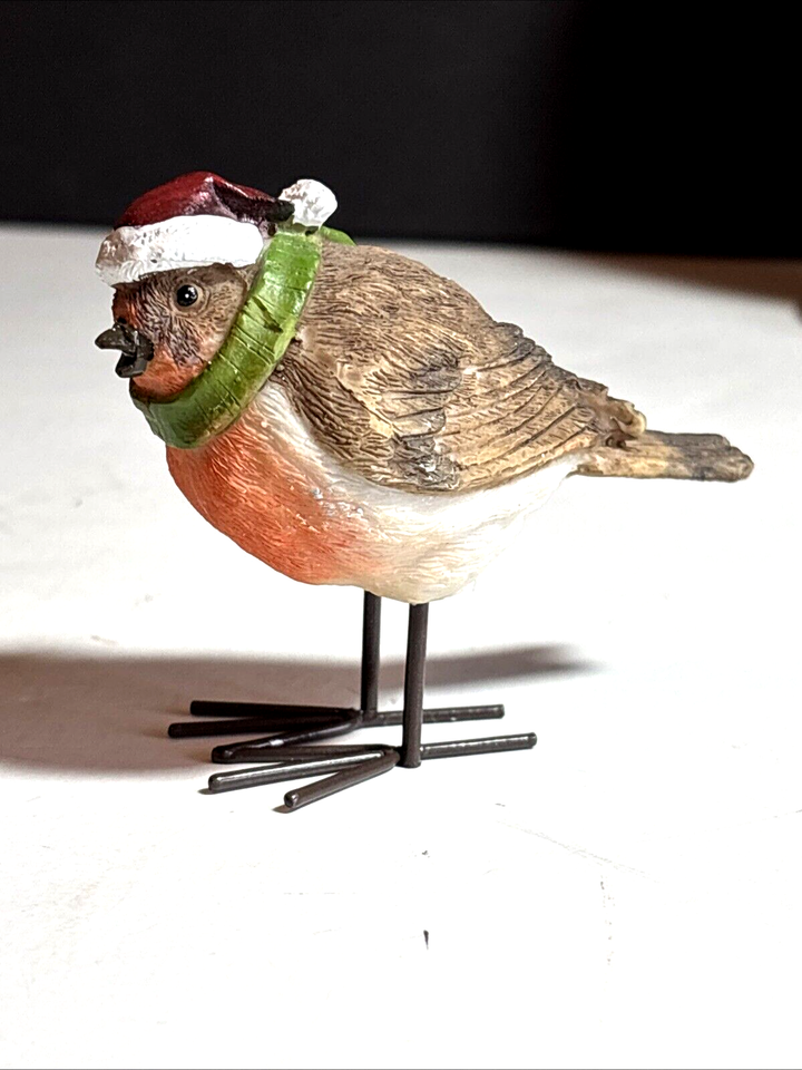 Christmas Robin Bird Nature Theme Winter Holiday Decor Robin with Hat ...