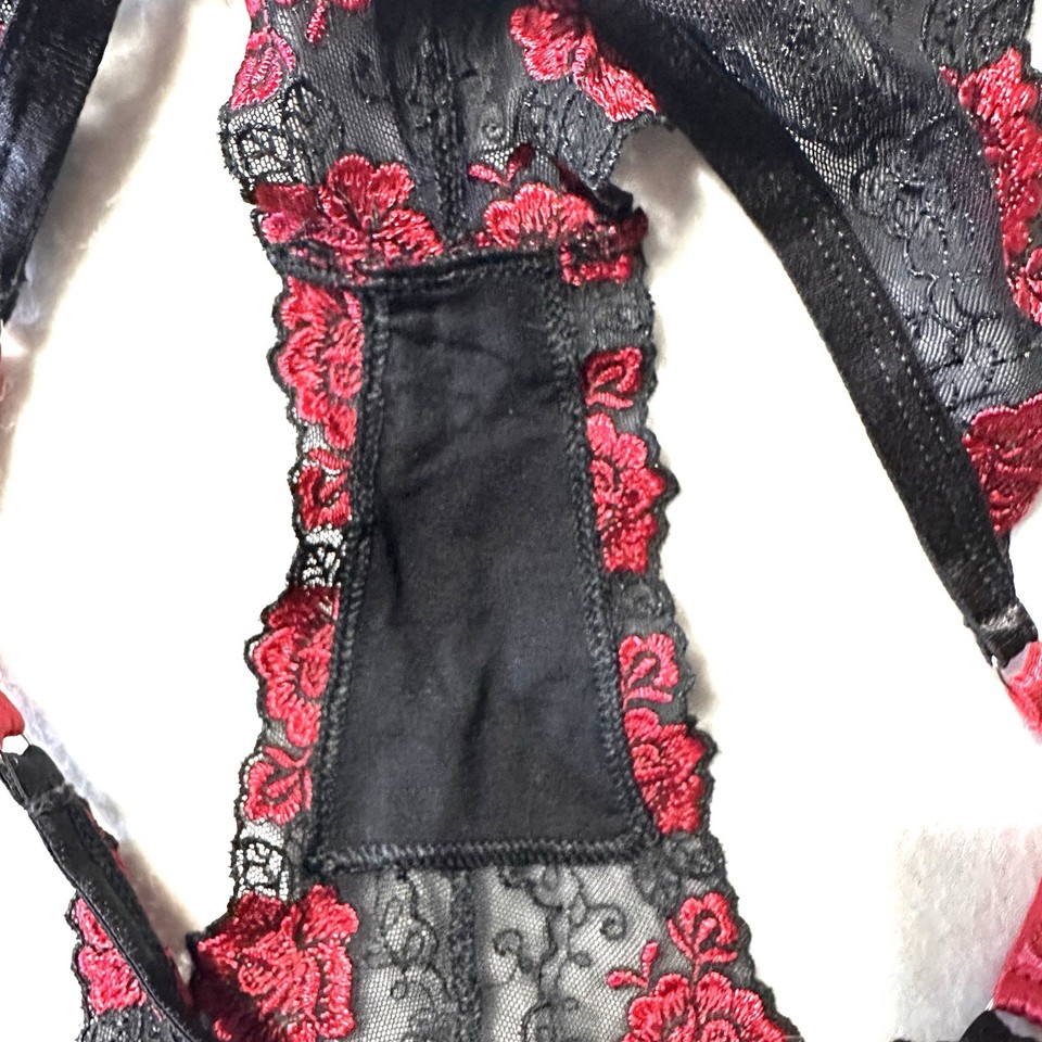 Wicked Weasel 165 XS Lingerie Set Babydoll Cami Thong Open Sheer Mesh ...