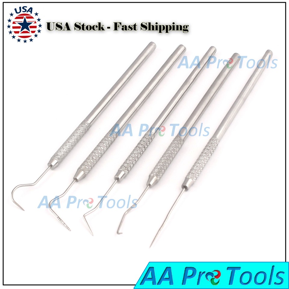 Set of 5pcs Watchmakers Jewelers Wax Probes Dental Carving Clay Tools ...