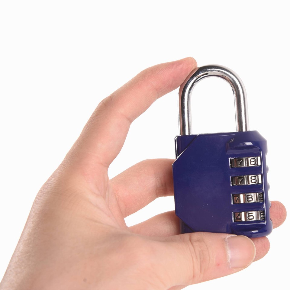 10PCS 4 Digit Combination Locks Resettable Travel Padlock Outdoor ...