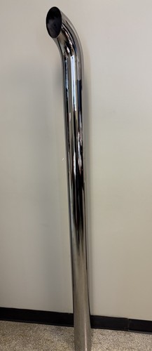 Chrome Stack 4 Inch Curved Pipe 4"X70” Chrome Exhaust Free Shipping ...