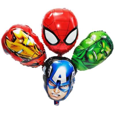 Marvel Avengers Hulk Iron Man Captain 4 Balloons Cartoon helium party ...