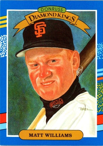 1991 Diamond Kings Matt Williams #18 San Francisco Giants Baseball Card ...