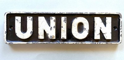 Vintage Industries Sign UNION Metal Sign | eBay