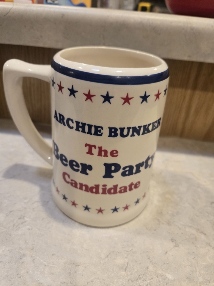 Vintage 1972 ARCHIE BUNKER for PRESIDENT Beer Mug THE BEER PARTY ...