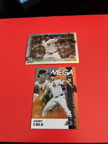 2025 TOPPS MEGA STARS GERRIT COLE ORANGE #24/25 CASE HIT YANKEES SSP ...