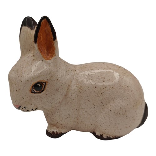 Ceramic Bunny Rabbit Figurine Hand Painted Beige Brown | eBay