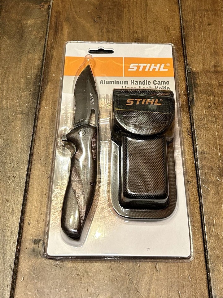 STIHL Aluminum Handle Camo Lock Knife Stainless 7010-871-4412 Genuine ...