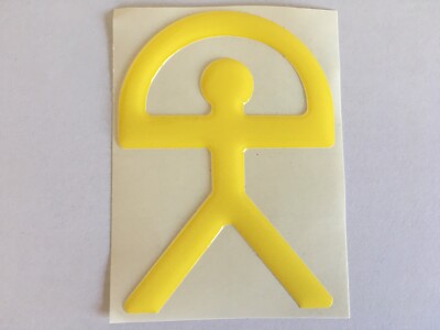 'INDALO MAN' YELLOW SELF ADHESIVE CAR DOMED BADGE EMBLEM BOOT DASHBOARD ...