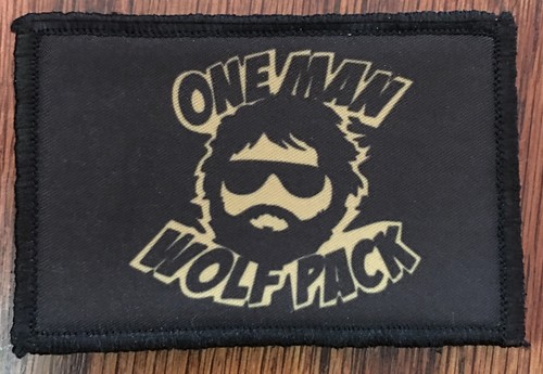 One Man Wolf Pack Morale Patch Tactical ARMY Hook Military Flag USA ...