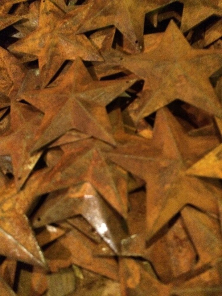 Lot 100 Rusty Barn Stars Star 2.25 in 2 1/4" Primitive Country Rusted ...