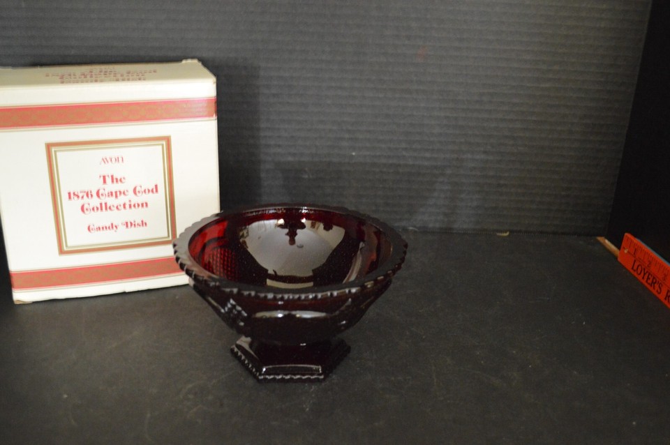 1876 Cape Cod Collection Candy Dish Vintage Avon Ruby Red Glass | eBay