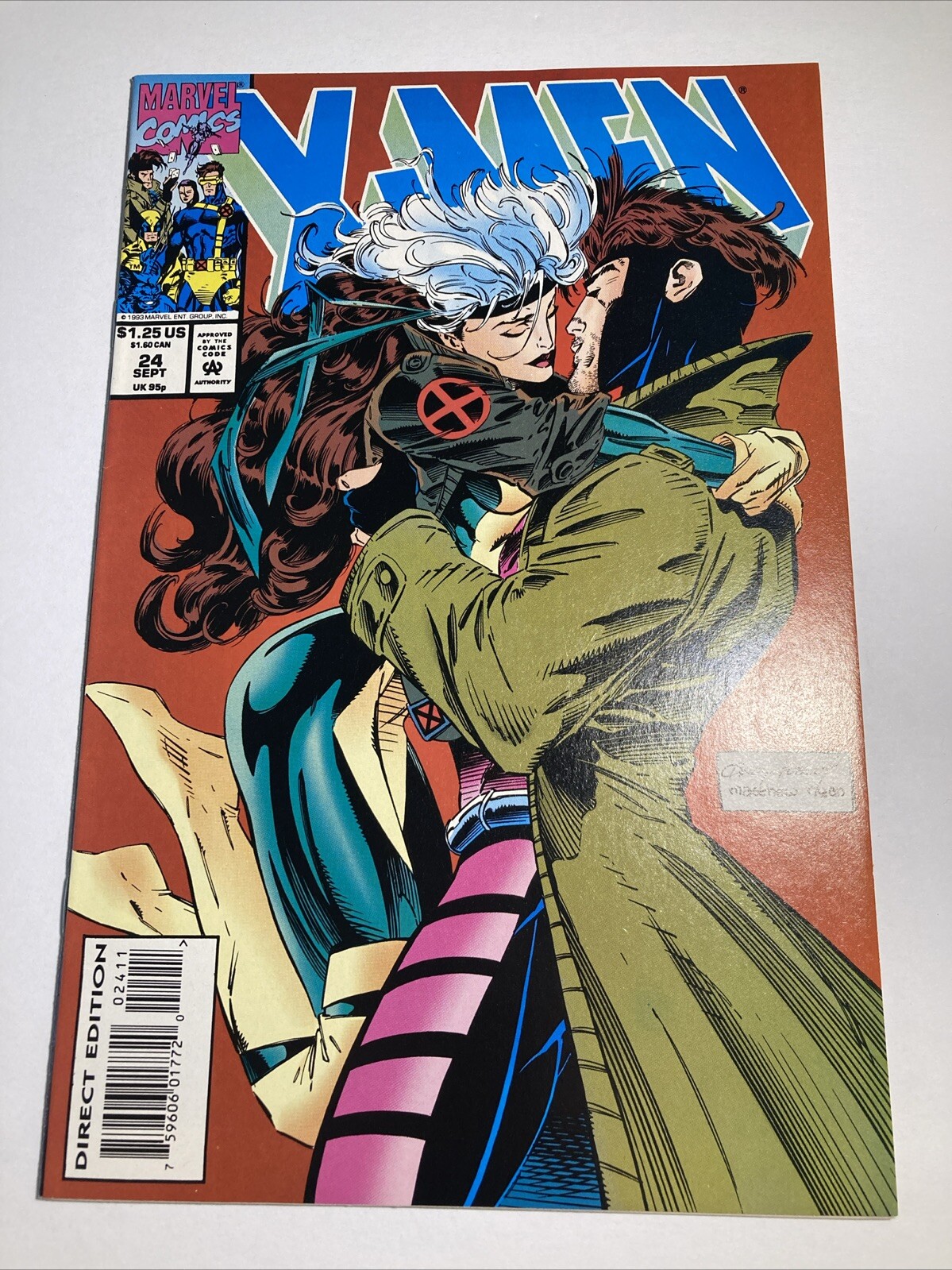 🔥🔥MARVEL COMICS X-MEN Vol.1, #24 ANDY KUBERT ROGUE GAMBIT KISS COVER ...