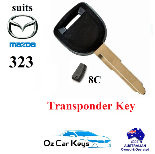 8C Transponder car key suitable Mazda 323 - 1997 1998 1999 2000 2001 ...