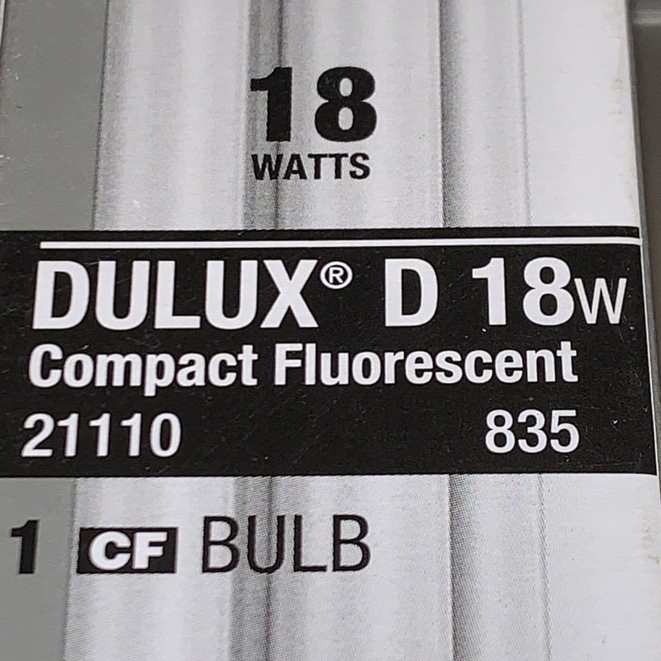 Sylvania 21110 CF18DD/835/ECO 18-Watt 3500K 2-Pin Double Tube Compact ...
