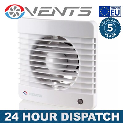 VENTS Silenta PIR 100mm Bathroom Extractor Fan Motion Sensor Quiet Low ...