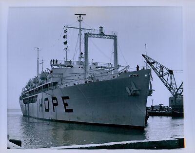 1960 SS Hope Medical Ship San Francisco Shipyard Press Photo | eBay