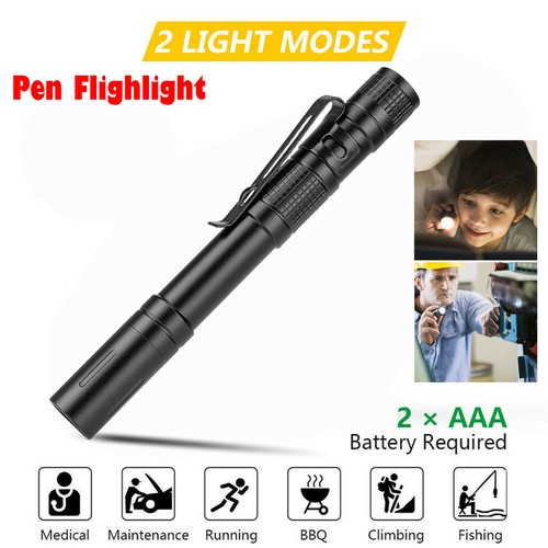 Pen Light Waterproof Pocket LED Flashlight LED Torch Mini Penlight ...