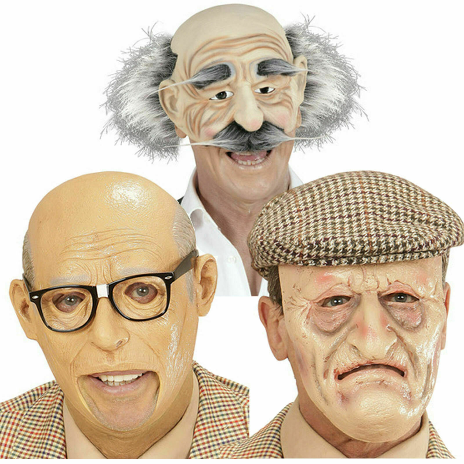 Old Man Grandad Grandpa Halloween Costume Disguise Elderly Senior ...