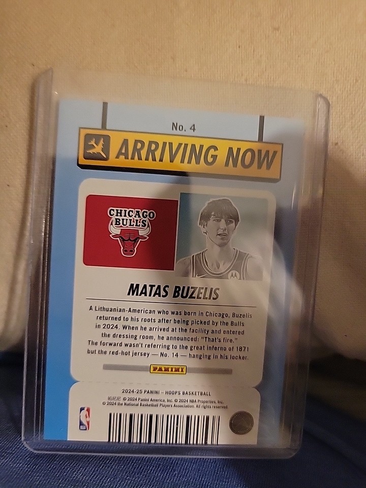 MATAS BUZELIS 2024-25 Panini NBA Hoops ARRIVING NOW HOLO BULLS ROOKIE ...