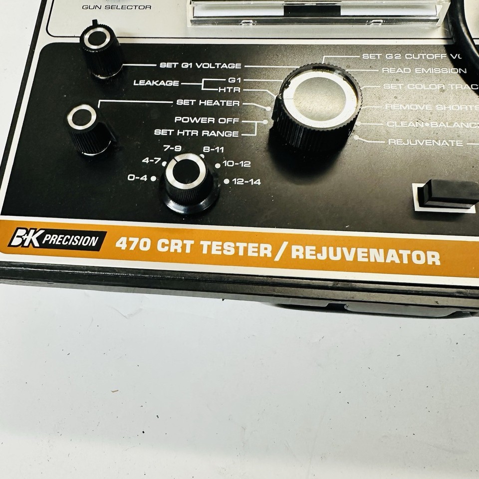 B & K Precision Picture Tube Tester/Rejuvenator, Model 470 Tested Works ...