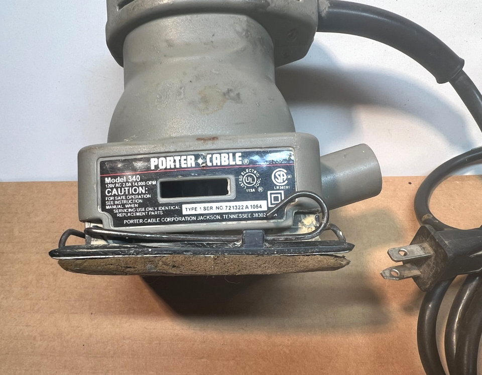 Porter Cable Model 340 Electric Finish Sander With Lot of Sanding paper ...