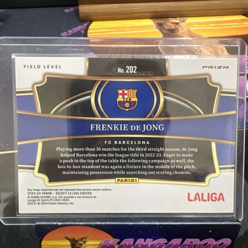 2023 Panini Select La Liga 202 Field Level Frenkie De Jong Purple Mojo ...