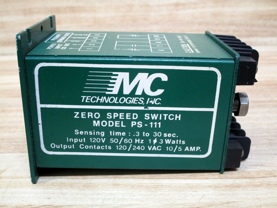 MC Technologies PS-111 Zero Speed Switch PS111 Green; Chipped Terminal ...