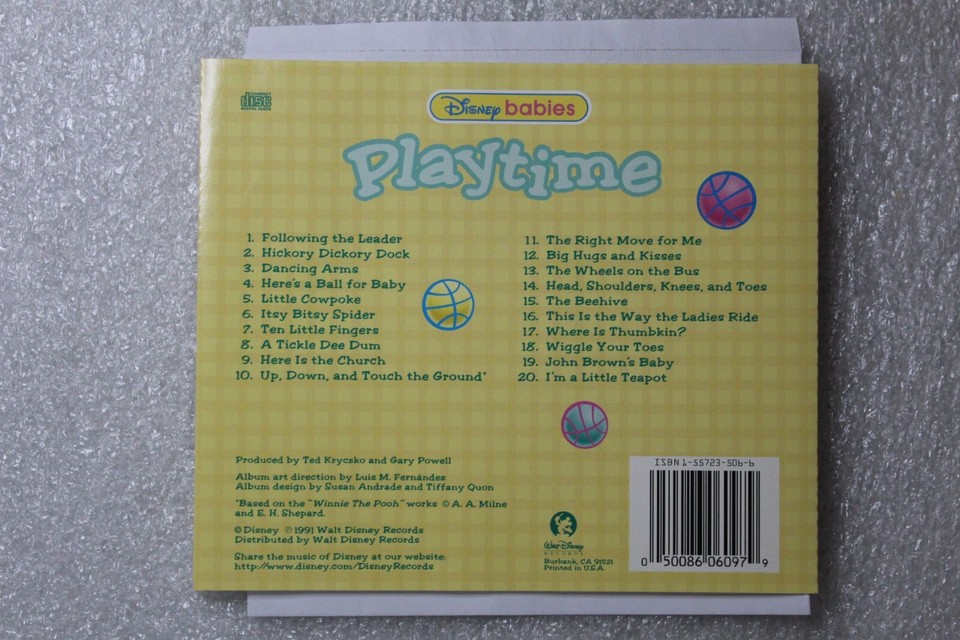 Disney Babies Playtime CD Pop Children's Nursery Rhymes, Novelty ...