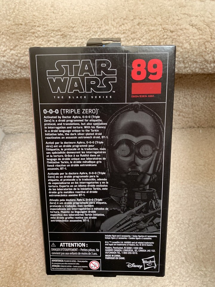 Star Wars Black Series 0-0-0 (TRIPLE ZERO) 6" Action Figure NONMINT | eBay