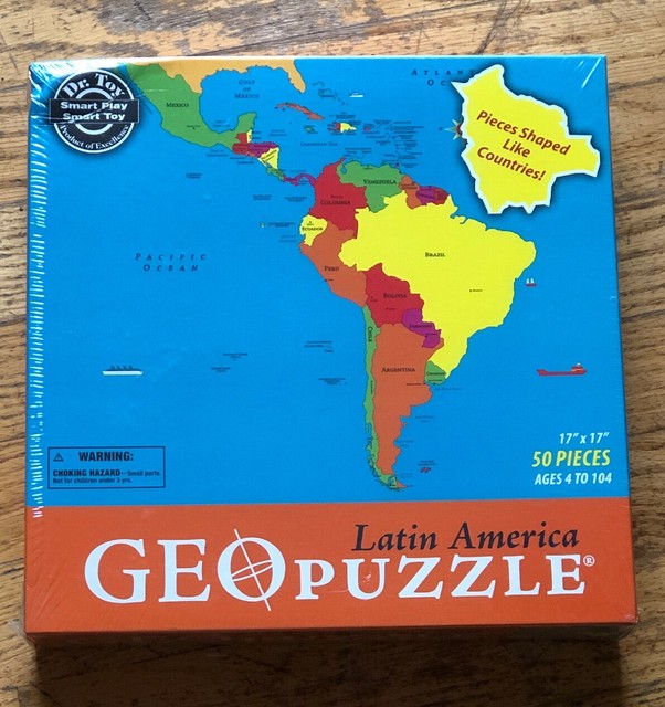 GeoPuzzle Latin America Jigsaw Puzzle Geography Puzzles Ages 4 - 104 ...