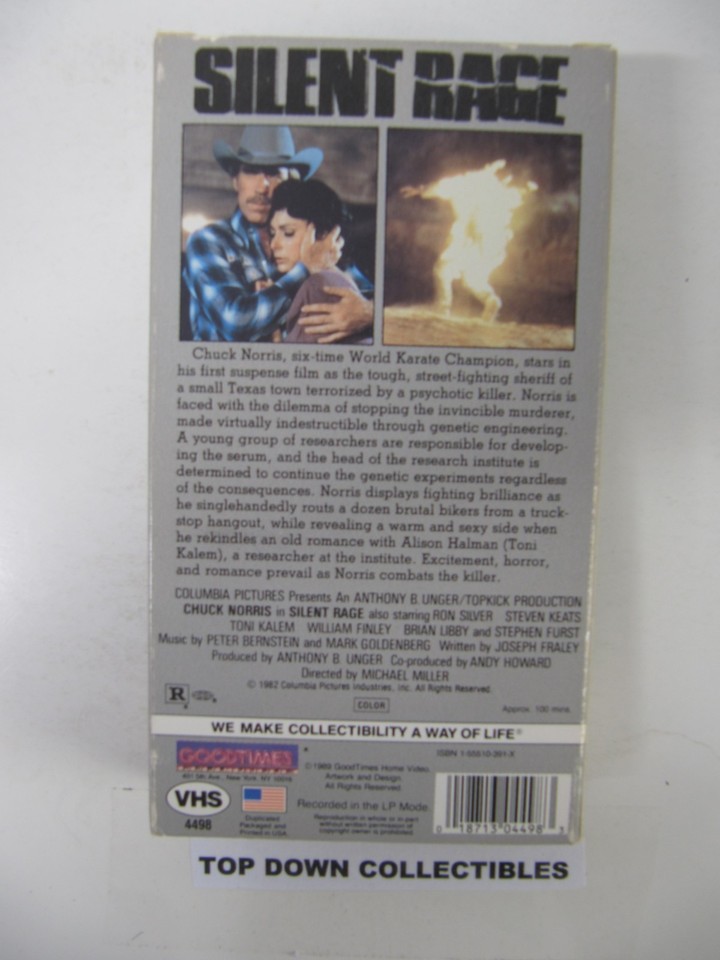 Silent Rage, Chuck Norris, Toni Kalem, Ron Silver VHS Movie | eBay